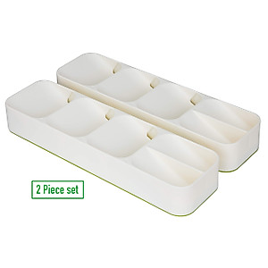 Mind Reader Utensil Storage, Set of 2, White