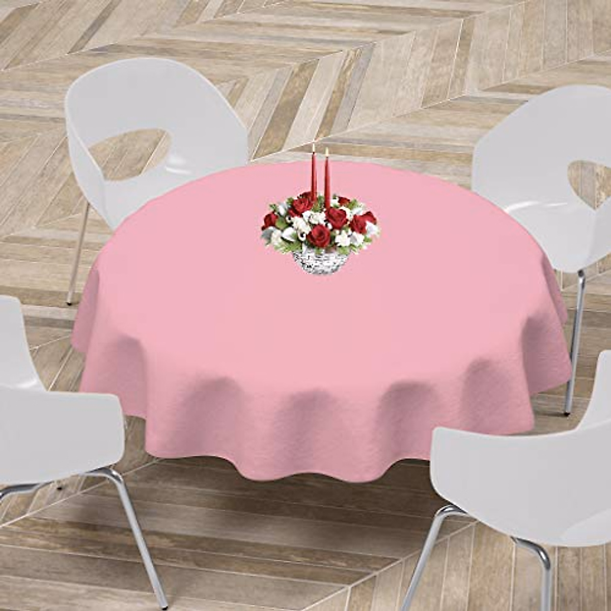 Plastic Tablecloths for Rectangle Tables 3 Pack 54" x 108" Party Table Cloths Disposable for 6 to 8 Foot Tables Indoor or Outdoor Parties Birthdays Weddings Christmas Anniversary Buffet Table (Pink)