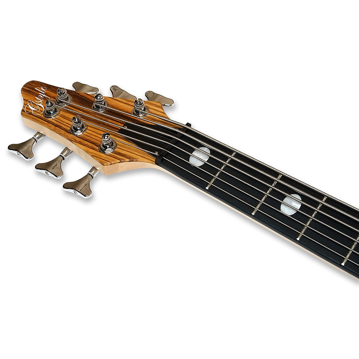 Left-handed 6 String Electric Bass Guitar Millettia Laurentii+Okoume body maple neck