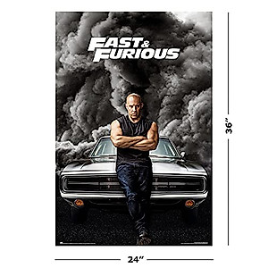 Fast & Furious - Movie Poster (Vin Diesel & Dodge Charger) (Size: 24" x 36")