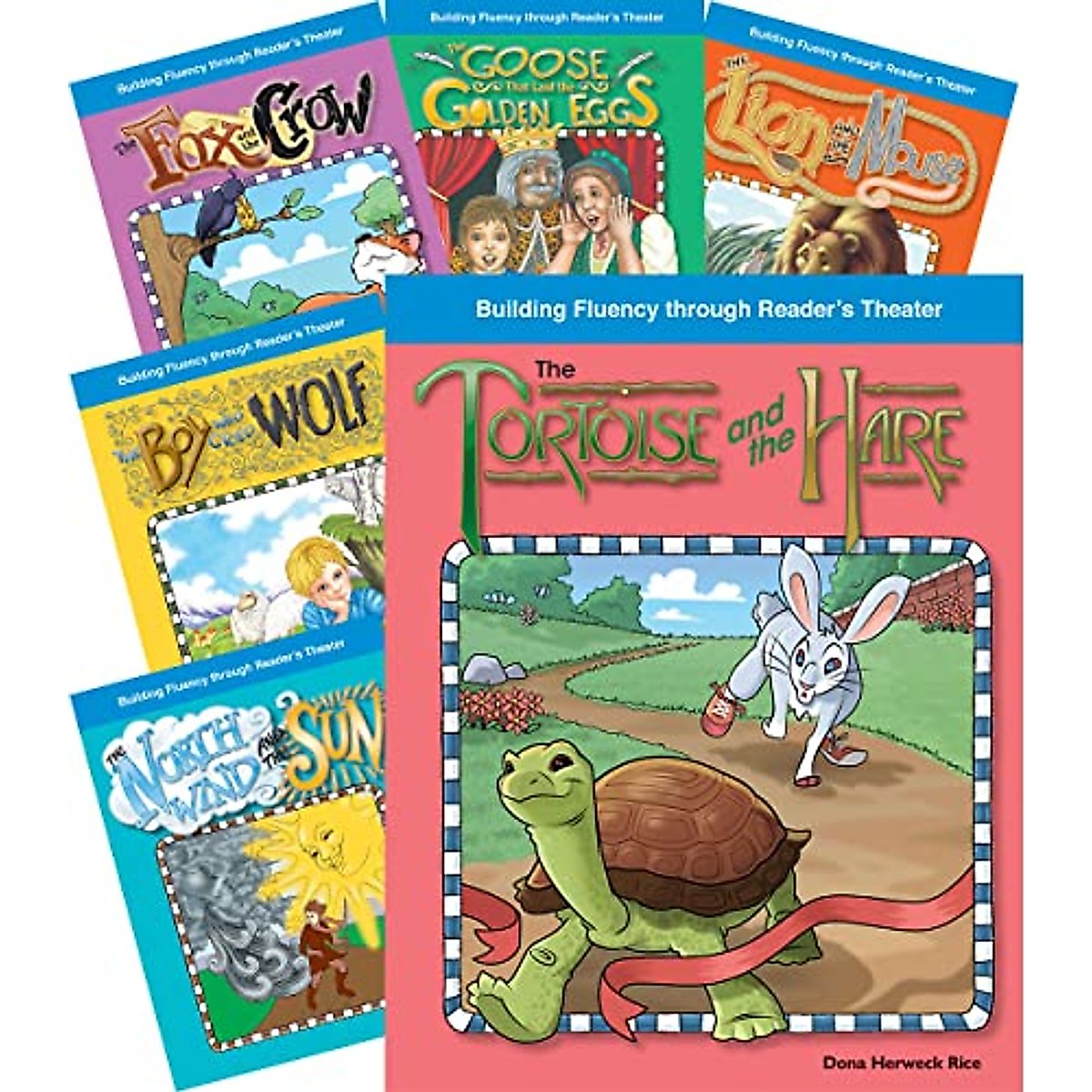 Teacher Created Materials - Classroom Library Collections: Reader's Theater: Fables - 8 Book Set - Grades 1-3 - Guided Reading Level E - Q