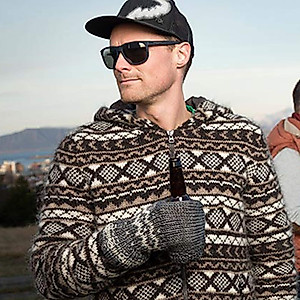 Natheeph Beer Mitt Beer Mitten Gloves Insulating Knit Mitt Knit Stitched Drink Mitt Holder Keeps Your Hand Warm (Black)