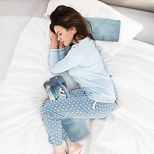 xigua Christmas Snowman Neck Roll Pillow for Neck Relief with Removable Washable Cover - Memory Foam Round Cylinder Bolster, Ergonomically Designed for Head, Neck, Back, and Legs