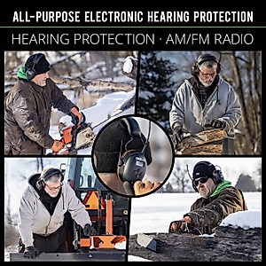 ISOtunes AIR DEFENDER AM/FM Earmuffs: Comfortable Wireless Hearing Protection with AM/FM Radio Tuner. Runs on 2 AA Batteries (Not Included)