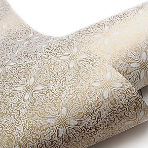 Shelf Liner Self Adhesive Vintage Floral Drawer Mat Vinyl Contact Paper for Walls Cabinets Dresser Drawer Furniture