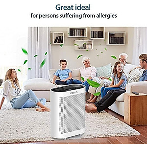 AZEUS True HEPA Air Purifier for Home, Up to 2160 sq ft Large Room, UV light | Ionic Generator | Office or Commercial Filter 99.97% Pollen Smoke Dust Pet Dander Auto Mode Sensor