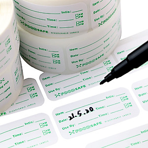 CZWESTC 1200 Pcs Food Storage Labels for Home and Restaurant, Removable Food Refrigerator Freezer Date Stickers Easy Clean, Adhesive Kitchen Labels for Containers and Jars( 2 x 1 inch)