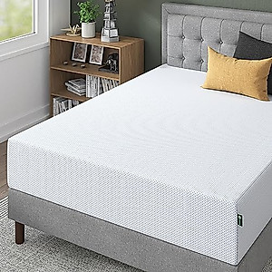 ZINUS 12 Inch Green Tea Cooling Gel Memory Foam Mattress, King, Fiberglass Free, Cooling Gel Foam, Pressure Relieving, CertiPUR-US Certified, Mattress in A Box, White