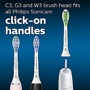 Philips Sonicare Genuine Replacement Toothbrush Heads Variety Pack, C3 Premium Plaque Control, G3 Premium Gum Care & W3 Premium White, 3 Brush Heads, White, HX9073/65