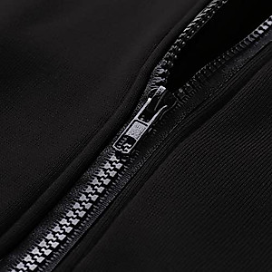 YOMXL Women's Y2K Vintage Graphic Zip Up Hoodie Oversized Casual Drawstring Hoodie E-Girl 90s Streetwear Jacket Tracksuit Black