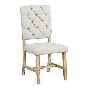 KoiHome Retro Functional Round 16" W Leaf, 4 Upholstered Family Dinner Room, 5pc Farmhouse Kitchen Chairs for 4 (Natural), 5 Piece Extendable Dining Table Set