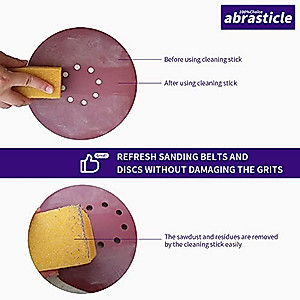 1-1/2" x 1-1/2" x 8" Inch Abrasive Cleaning Eraser Stick, Must Have" Accessory for Sanding Belts & Discs Sandpaper Rough Tape, Skateboard and Shoes, Woodworking Shop Tools for Sanding Perfection