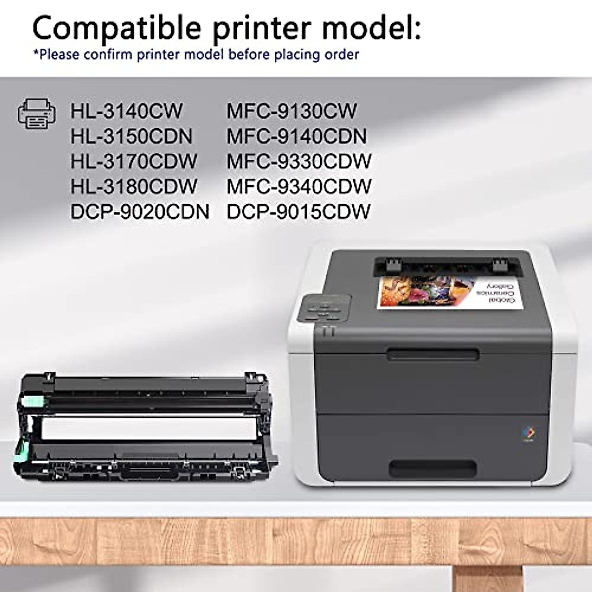 DR-221CL DR221CL Drum Unit Set: HIYOTA DR-221 Drum Unit, 4/Pack DR221CL Compatible Replacement for Brother DR221CL HL-3180CDW 3180CDW MFC-9340CDW DCP-9020CDN Series Printer, 1BK+1C+1M+1Y