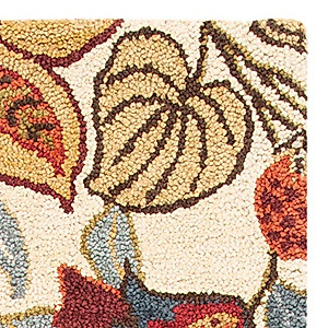 SAFAVIEH Jardin Collection 5' x 8' Beige / Multi JAR952A Handmade Floral Premium Wool Area Rug
