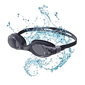 RABIGALA Swim Goggles, No Leaking Anti-Fog UV Protection with Ear Plugs and Protection Case, for Junior Men Womens (Black)