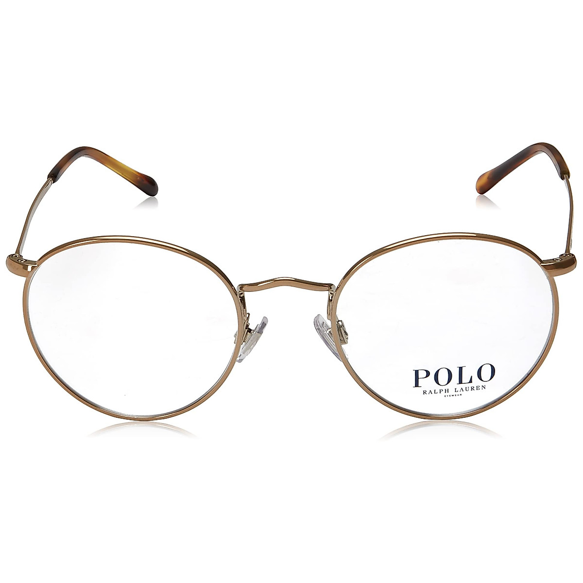 Polo Ralph Lauren Men's PH1179 Round Prescription Eyewear Frames, Shiny Dark Rose Gold/Demo Lens, 48 mm