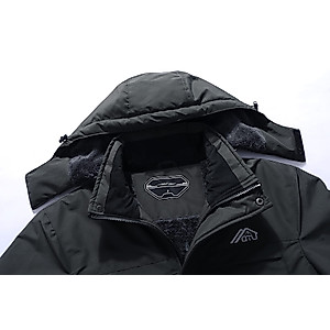 OTU Men's Waterproof Ski Jacket Snowboarding Windbreaker Warm Winter Hooded Mountain Snow Coat