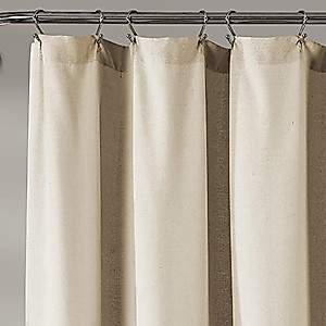 Lush Decor Linen Button Shower Curtain, 72" x 72"