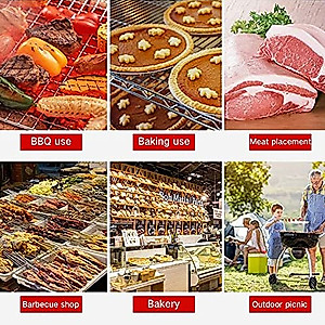 TEMKIN Baking Tray with Removable Cooling Rack Set Stainless Steel Wire Grid Tray Kitchen Oven Cook Pan Non-Stick Bread Barbecue Holder (Size : Small)