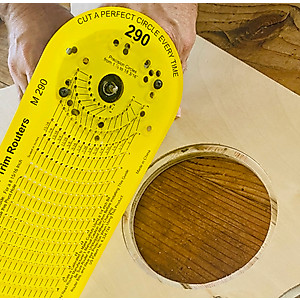 Jasper 290 Circle Cutter Router Jig - Router Circle Cutting Jig Cuts Perfect Circles from 1 1/2” to 18 3/16” D - Circle Guide Kit Fits Most Popular Trim Compact and Cordless Routers