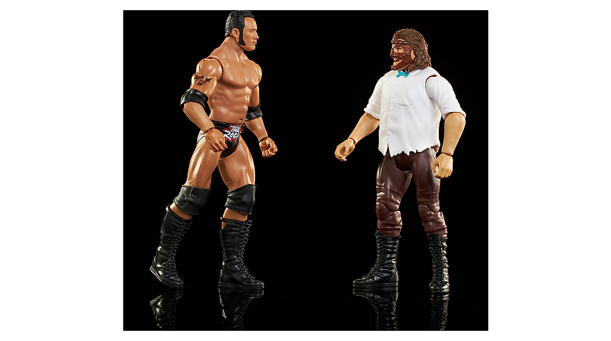 WWE The Rock & Mankind Action Figure Set - 6-inch Showdown