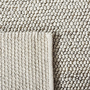 SAFAVIEH Natura Collection 6' Square Grey/Ivory NAT425F Handmade Premium New Zealand Wool Living Room Dining Bedroom Area Rug