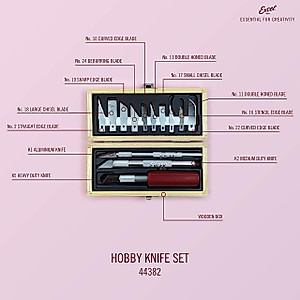 Excel Blades Sharp Hobby Knife Set, Precision Cutting Tool Set for Vinyl, Paper, Wood, Leather, Craft Knife Bulk Set Includes Light To Heavy Duty Knives and 13 Blades