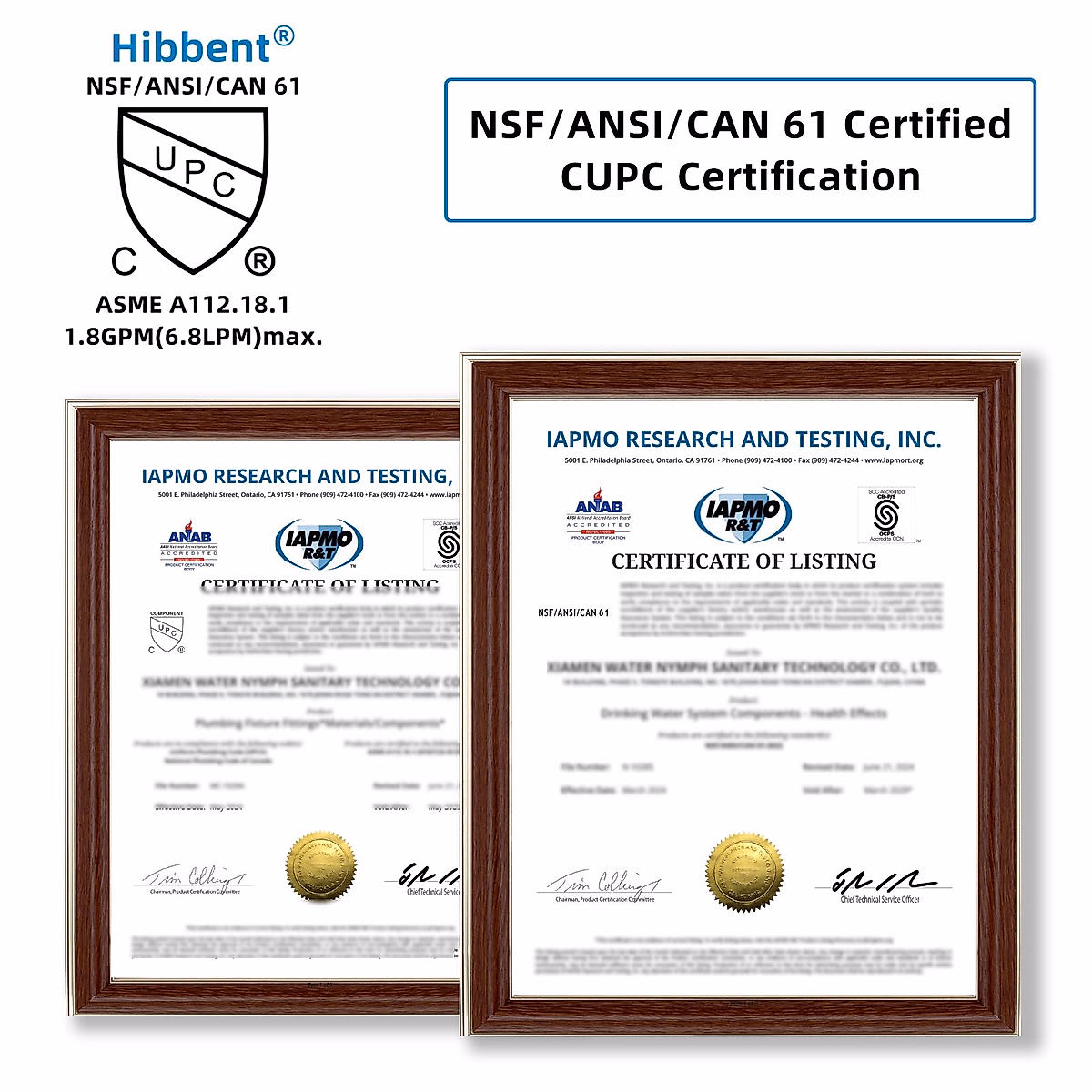 Hibbent NSF/ANSI/CAN 61 Certified Faucet Aerator, CUPC Certification 360 Degree Swivel Kitchen 2-Flow Sprayer Splash-Proof Water Saving Faucet Extender- 55/6 Inch-27UNS Female Thread, Brushed Nickel