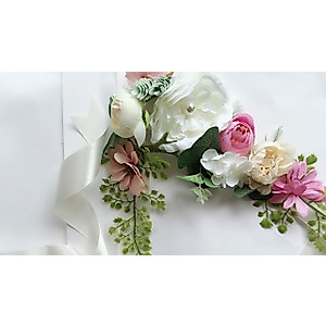 Wedding Bride Belt Sash Maternity Flower Crystal, Flower Sash, Size One Size