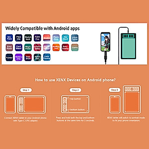 XENX P1 MacOS and Android Supported Graphic Drawing Tablet P1-640 6x4 inch with 6 Shortcut Keys, 8192 Pressure Levels Battery-Free Pen for Digital Art, Design, E-Learning/Online Classes, OSU Gaming