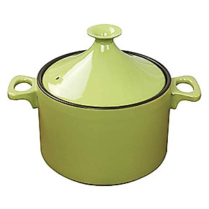 Clay Pot for Cooking, Sauce Side Dish,Moroccan Tagine Cooking Pot,Steamer Bra Braise Pan,Handmade Ceramic Casserole,4L Tagine Ceramic Pot,Healthy Clay Pot for Braising Slow Cooking YYDD