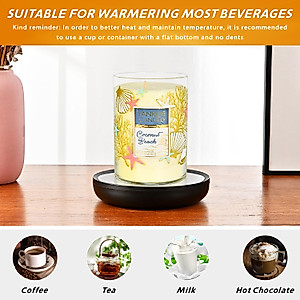 ASAWASA Candle Wax Melt Warmer with 1 pc Silicone Liner,Ceramic Wax Warmer,3-in-1 Candle Wax Melter and Fragrance Warmer for Warming Candle Jars or Wax Melts(Red Arc Pattern)
