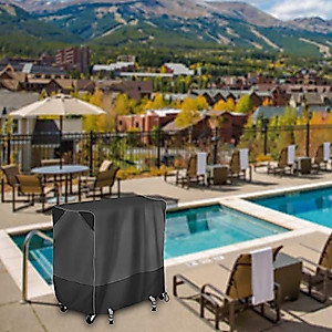 MBOOM Patio Cooler Trolley Cover,Rolling Cooler Cart Cover Fits Most Patio Ice Chest Party Cooler,Waterproof, Dustproof and Sunscreen（34L x 19W x 31H in）