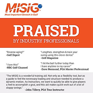 The Most Important Stretch in Golf - A Device, Golf Stretch, Golf Exercise, Golf Swing Train in One Motion. Perfect Practice Warm-Up. Shaft for Strength, Rhythm, Golf Stretching Device. Indoor/Outdoor