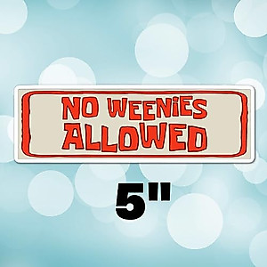 5" No Weenies Allowed Spongebob Laminated Sticker Laptop Sticker classic retro nostalgic cartoons gift perfect for tablet pc tumbler phone mug kindle and more