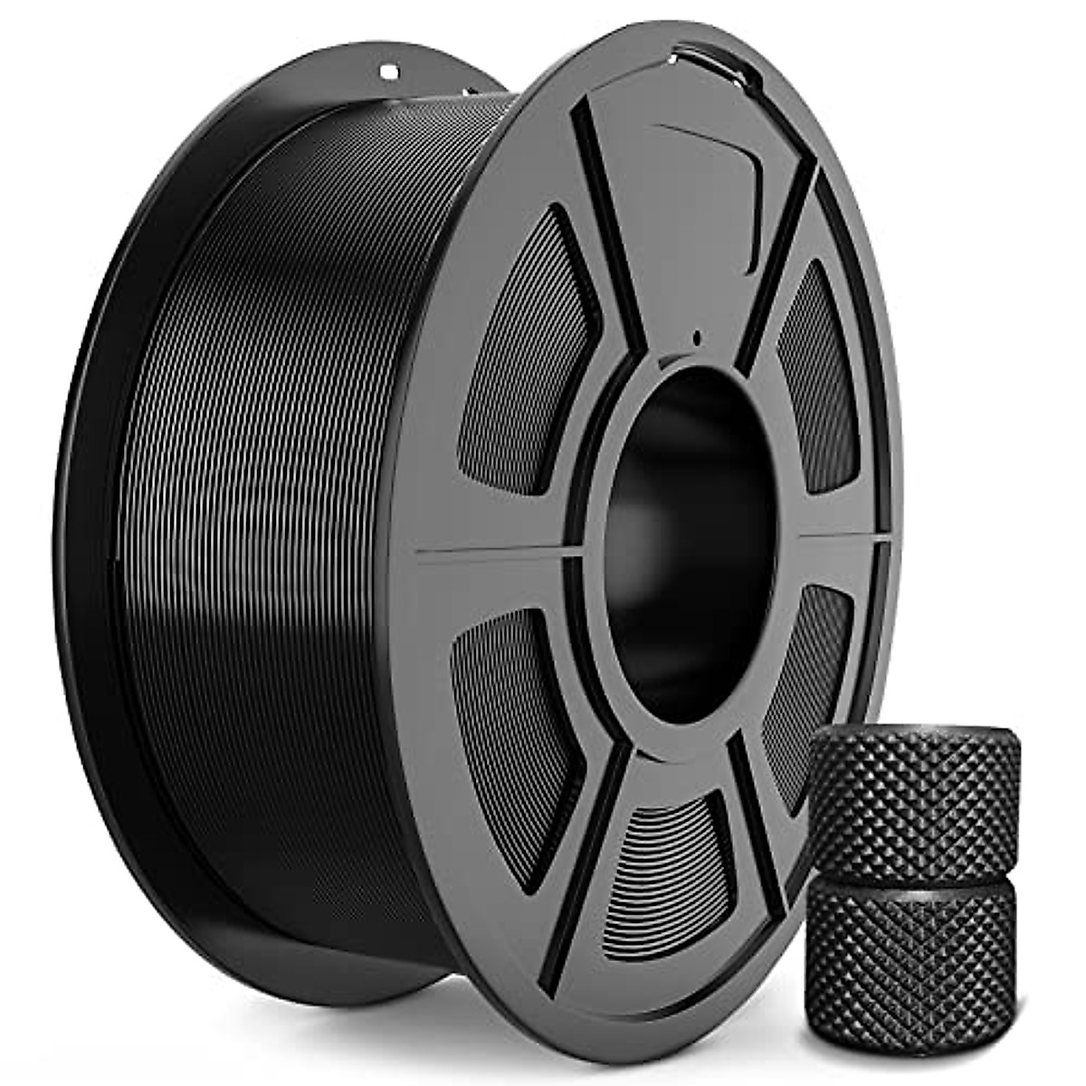 SUNLU ABS Filament 1.75mm, Highly Resistant Durable 3D Printer Filament, Dimensional Accuracy +/- 0.02mm, 1kg Spool(2.2lbs), 395 Meters, Strong ABS Consumables, Black