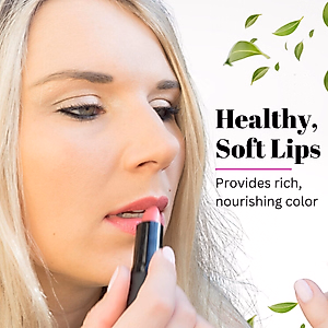 Fifth & Skin BOTANICAL Lipstick (POMEGRANATE) | Vegan | Natural | Organic | Certified Cruelty Free | Paraben Free | Petroleum Free | Healthy | Moisturizing | Vibrant Color that's Good for your Lips!