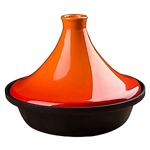 Easy To Clean Moroccan Tagine Cast Iron Pot With Lid Handles For Casserole Pot Medium To Extra Large Home Cookin 22.5.28
