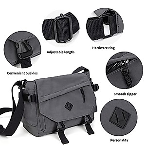 ETidy Large Nylon Crossbody Bag For Women Men Waterproof Lightweight Casual Shoulder Bookbag（Amy Green）