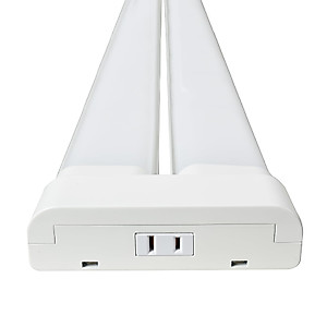 Generic 4-ft 10,000-Lumen LED Shop Light with Adjustable Light Tubes White Finish 5000K Daylight (FXSL055AMFLE/100)