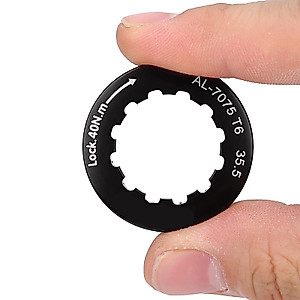 Dilwe Bike Flywheel Ring Cover, Ultra-Light Compact Cassette Lock Cover for Mountain Road Bikes (Black)