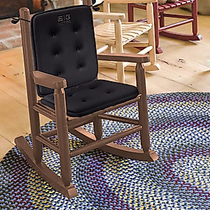 Big Hippo Child Rocking Chair Cushion Memory Foam Kids Rocking Chair Seat Back Cushion Set with Ties for Kid Children,Grey(Only Cushion Set)