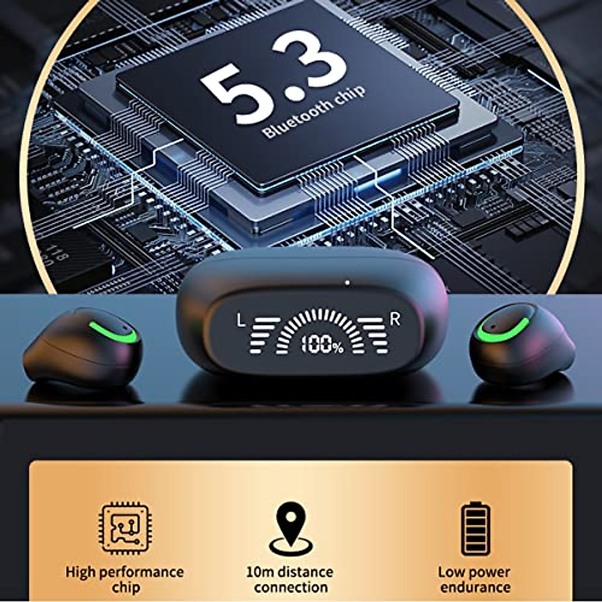 Xmenha Black Wireless Tiny Smallest Invisible Earbuds Hidden Discreet for Work Bluetooth Invisible Hidden Headphones Micro Sleep Mini Earbuds Small Ear Canals Side Sleepers Sleepping Buds