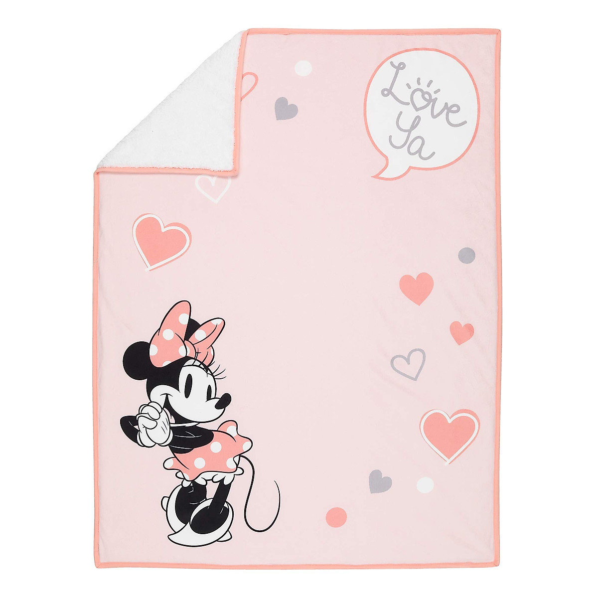 Lambs & Ivy Minnie Mouse Picture Perfect Baby Blanket - Pink, Animals, Disney