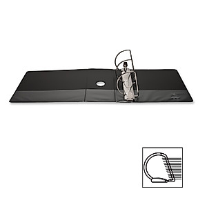 Business Source Basic D-Ring View Binders, 5", Black