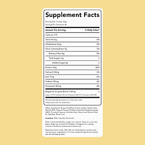 Clean Simple Eats Simply Vanilla Whey Protein Powder, Natural Sweetened and Cold-Processed Whey Protein Powder, 20 Grams of Protein (30 Servings)