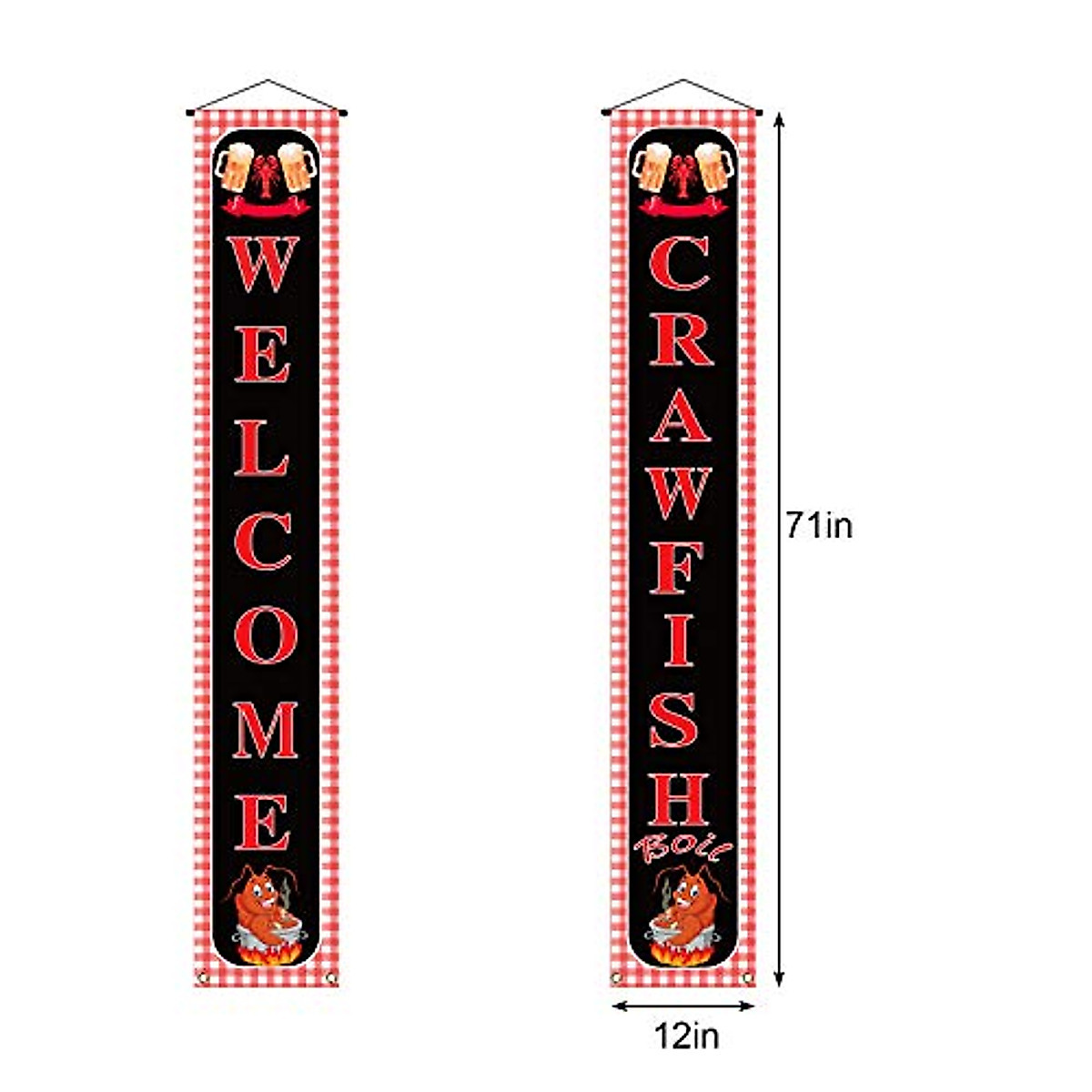 Crawfish Boil Party Decorations and Supplies Crawfish Boil Welcome Sign Banner Crawfish Boil Birthday Party Baby Shower Decoration Outdoor Front Porch