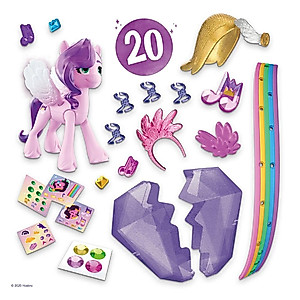 My Little Pony: A New Generation Movie Crystal Adventure Princess Pipp Petals - 3-Inch Pink Pony Toy, Surprise Accessories, Friendship Bracelet