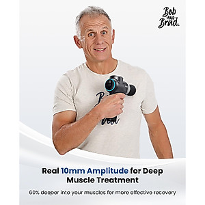 BOB AND BRAD C2 Massage Gun, Mini Massager Gun Deep Tissue, Professional Electric Back Massager for Athletes, Handheld Massager with LED Stall Force Display, FSA and HSA Eligible - Silver Grey