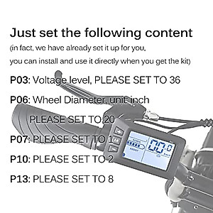 Electric Bike Conversion Kit Front Wheel Motor 350W E-Bike Kit 36V Hub Motor 20" Bicycle BLDC Controller with LCD Display Controller PAS Brake Lever (20inch Front Wheel 36V 350W)